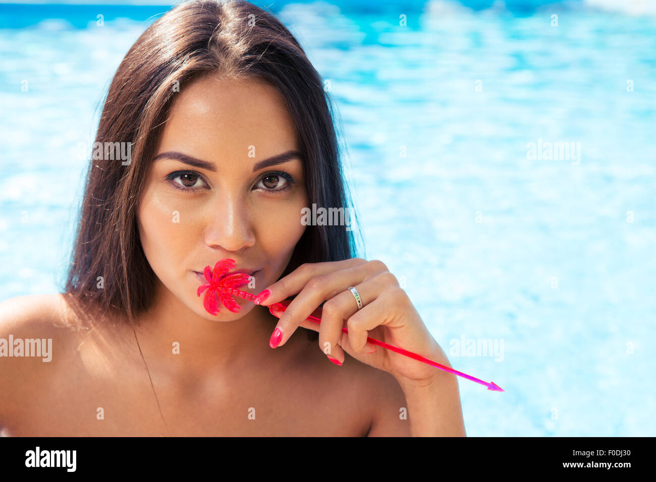 Attractive legs girl in bikini hi-res stock photography and images - Alamy