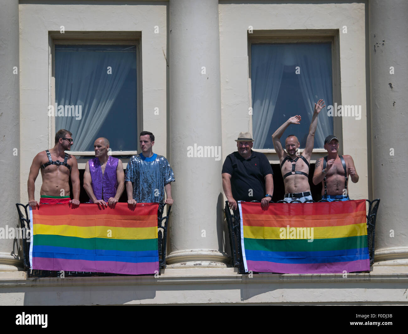 Brighton pride flags hi-res stock photography and images - Alamy