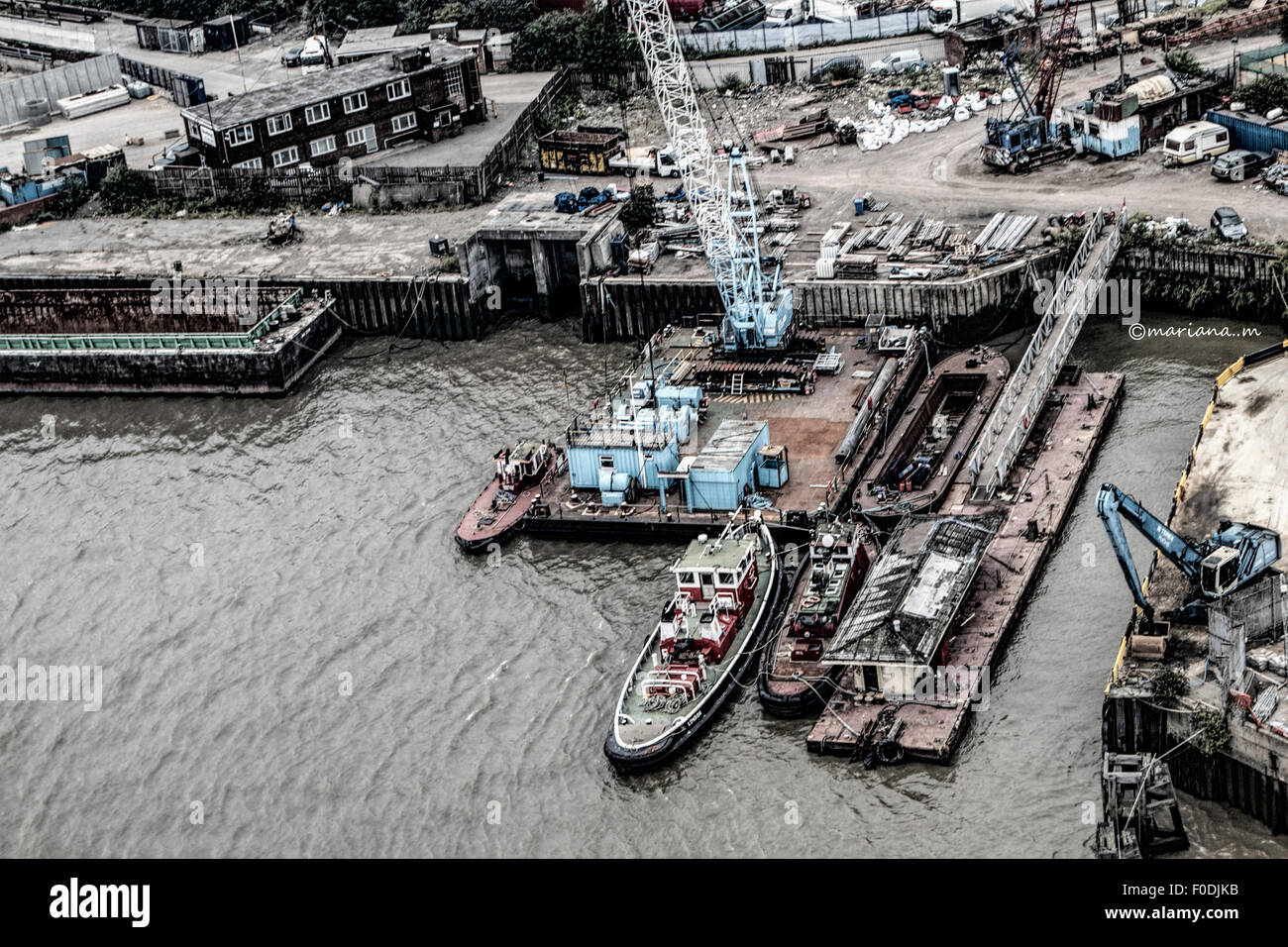 Thames river docks, London Stock Photo - Alamy