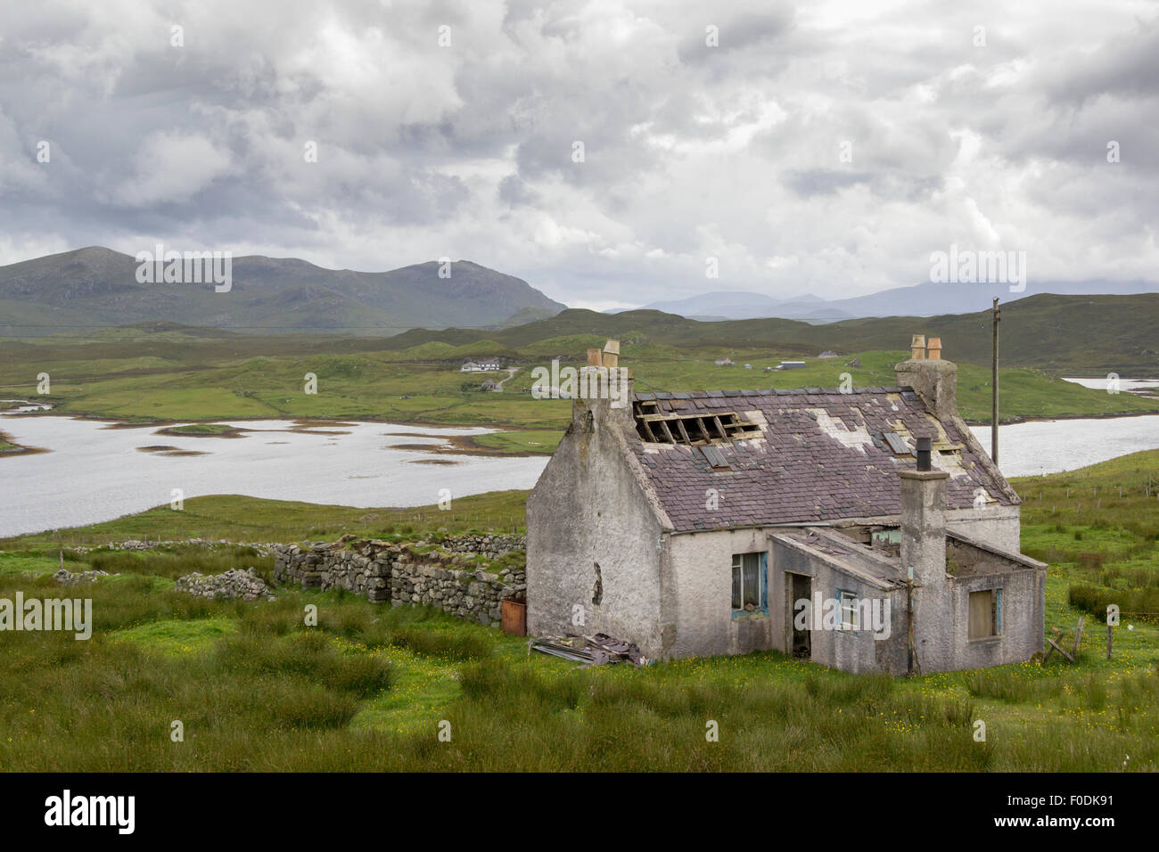 Old Derelict House Balallan Isle of Lewis Western Isles Outer Hebrides ...