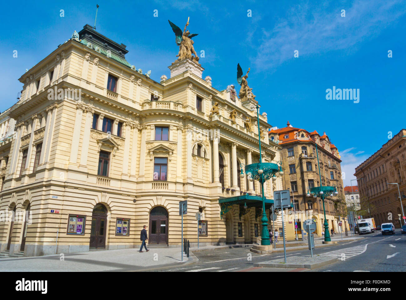 Vinohrady theatre, Namesti miru, peace square, Vinohrady, Prague, Czech ...