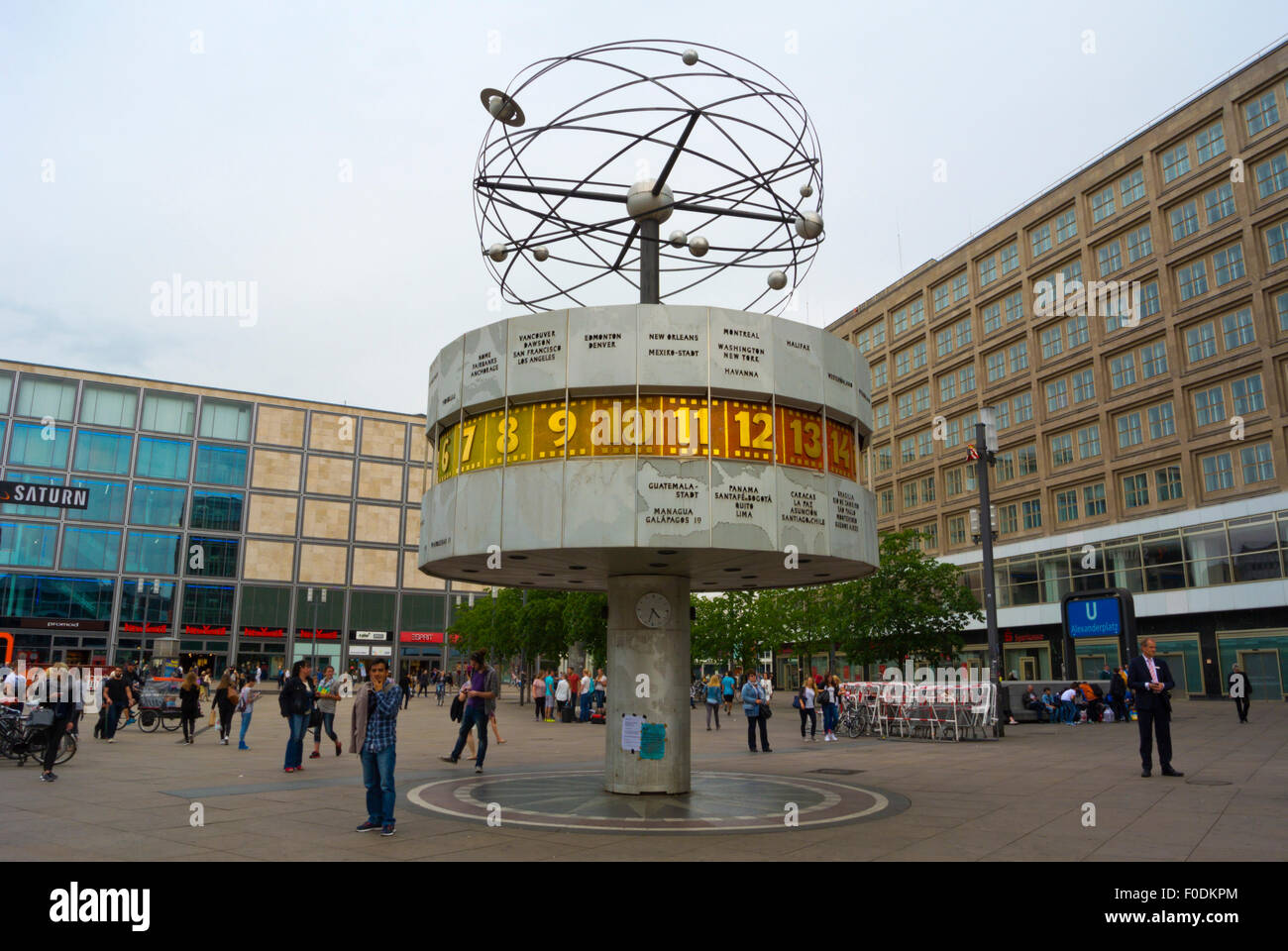Alexanderplatz, with World Clock, Berlin, Germany Stock Photo - Alamy