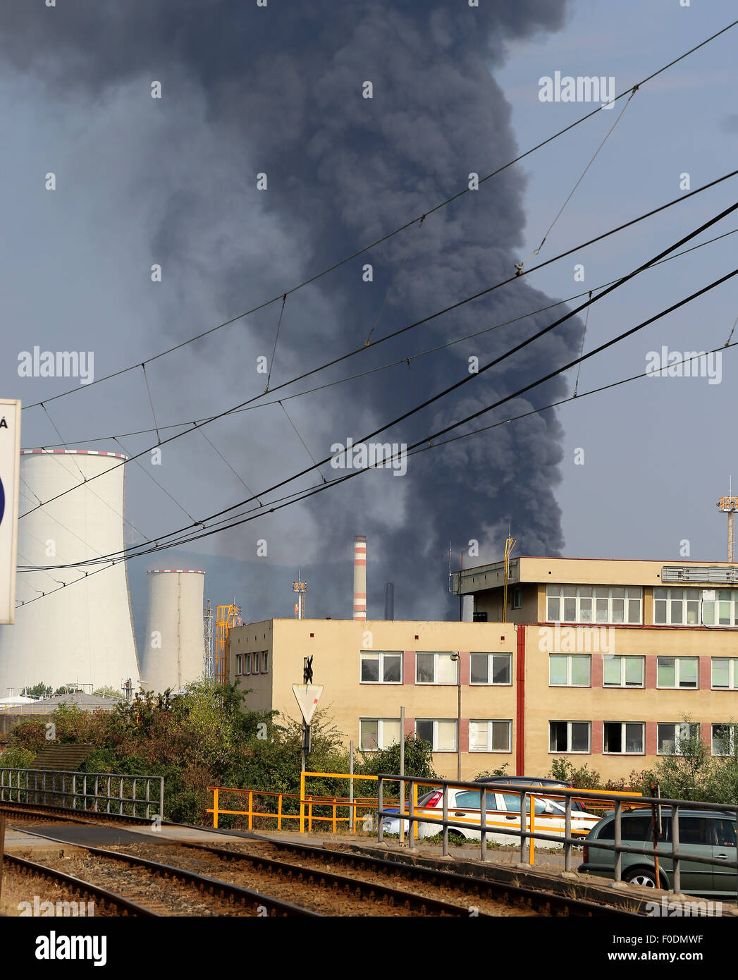 Smoke rise from Unipetrol petrochemical plant after an explosion of ...