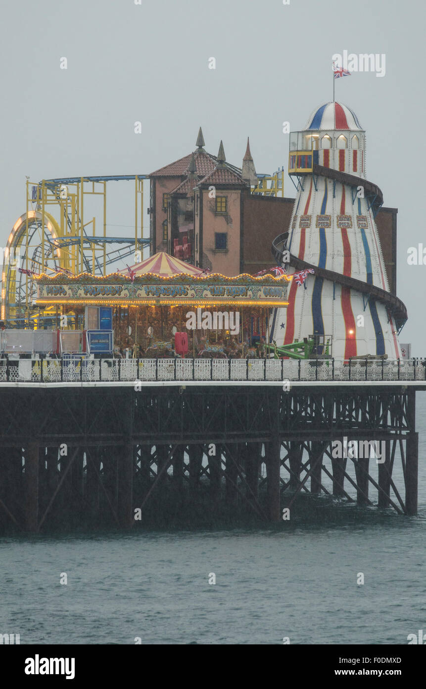 Brighton, East Sussex, 13th August 2015. UK Weather: A morning of ...