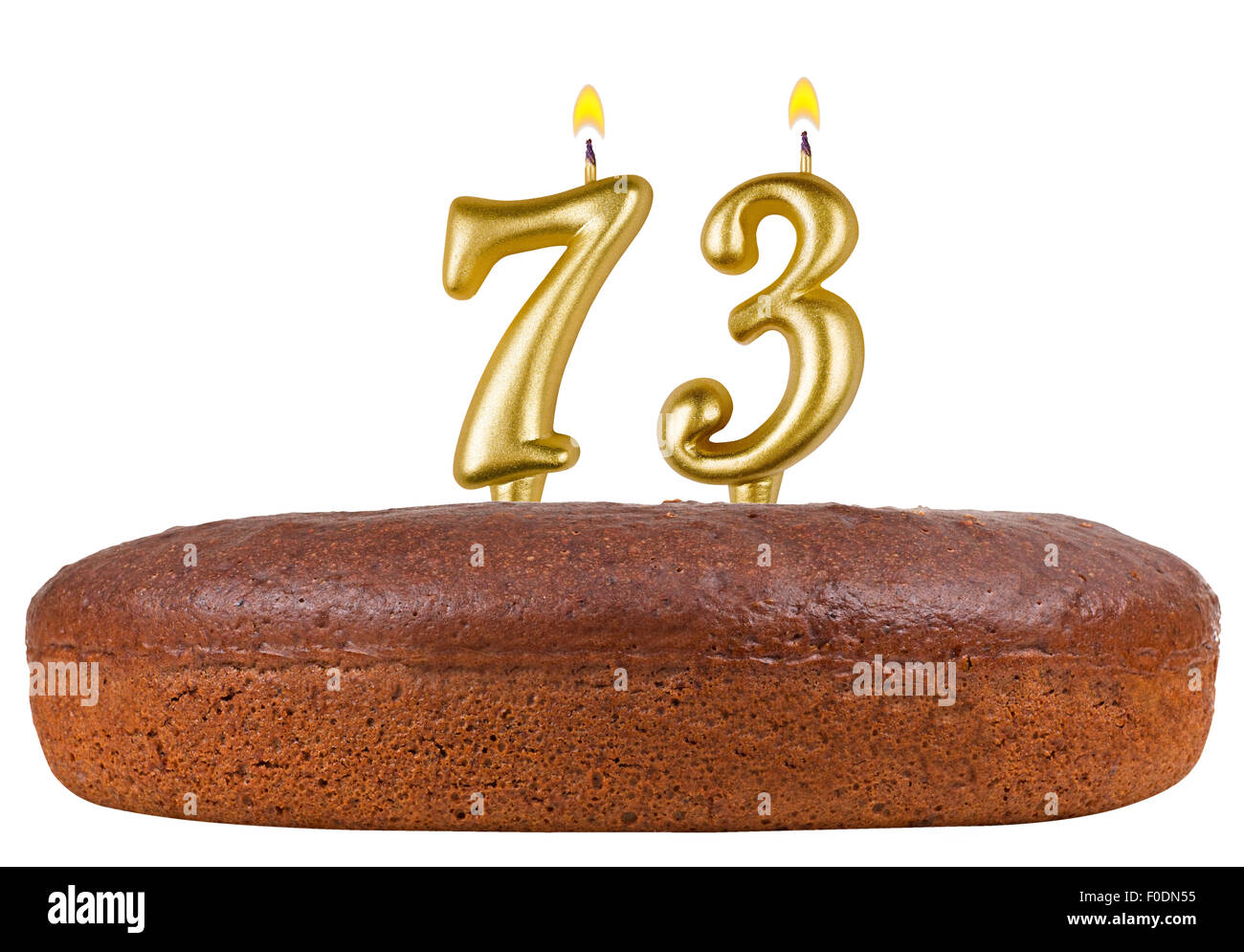 birthday cake candles number 73 isolated Stock Photo - Alamy