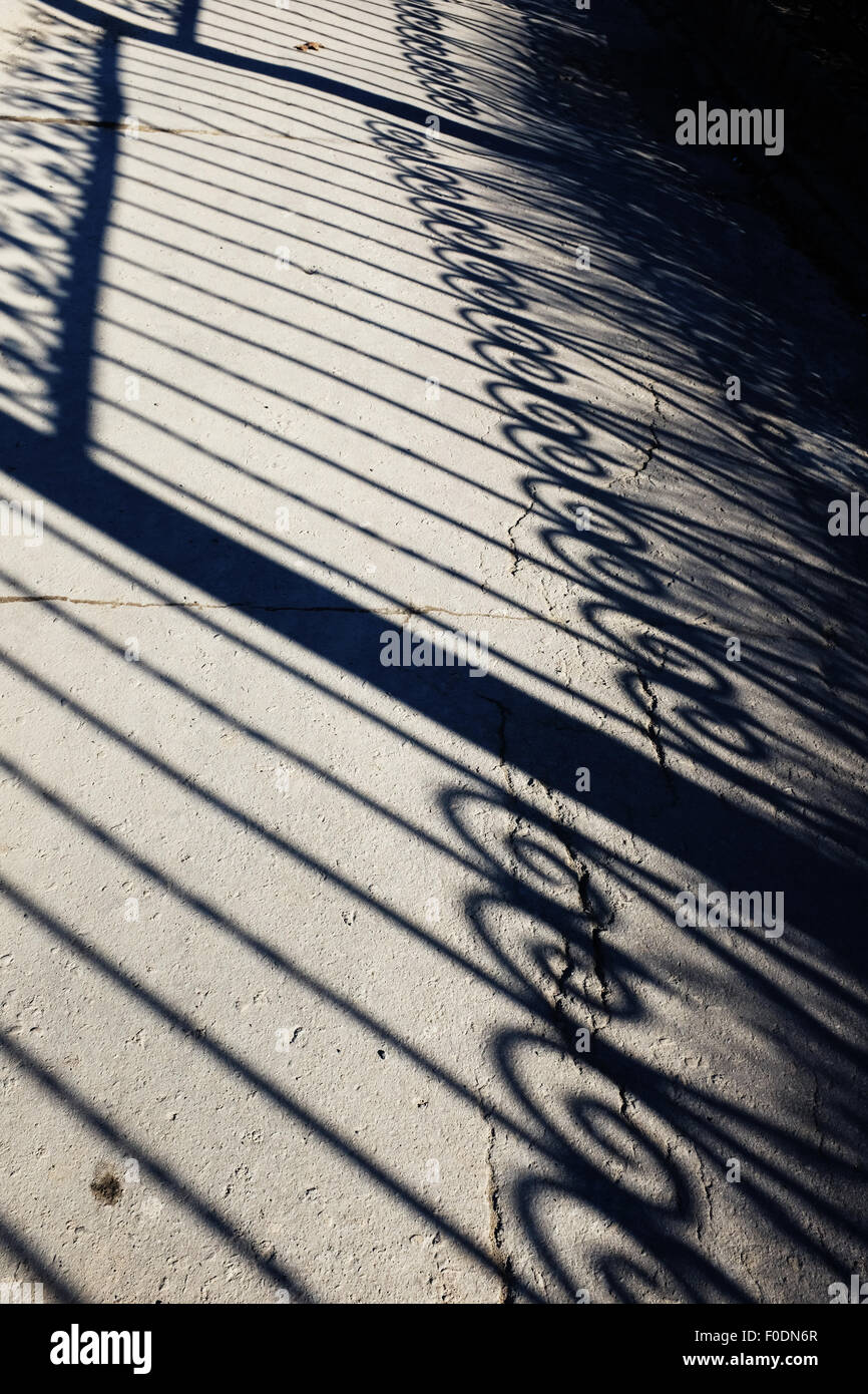 Iron railing shadow hi-res stock photography and images - Alamy