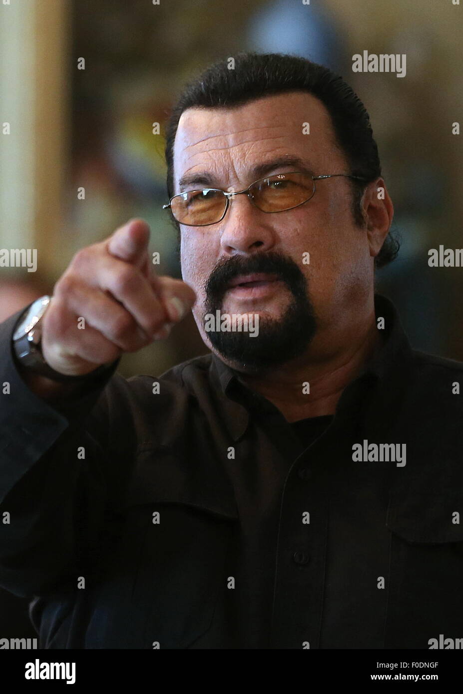 Moscow, Russia. 13th Aug, 2015. American actor Steven Seagal attends ...