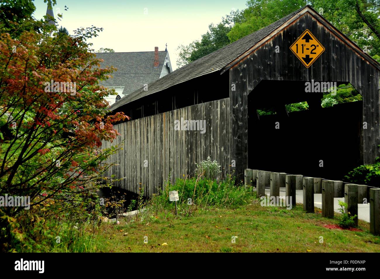 Conway, Massachusetts: 1869 Conway Covered Bridge spans the South River ...