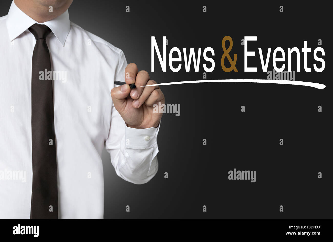 news and events written by businessman background Stock Photo - Alamy