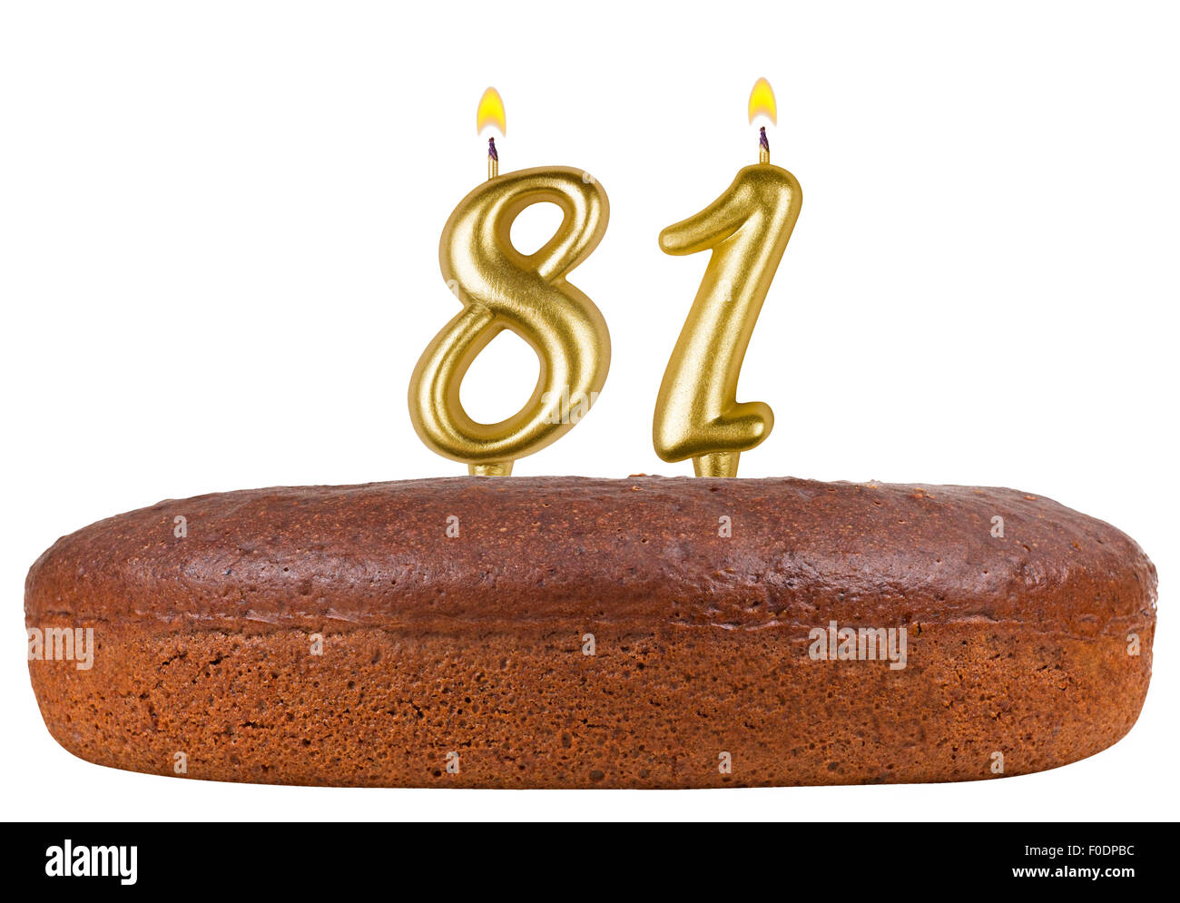 birthday cake candles number 81 isolated Stock Photo - Alamy
