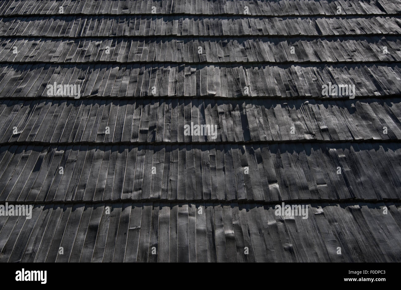 Rustic traditional shingle roof background. Traditional vintage rooftop ...