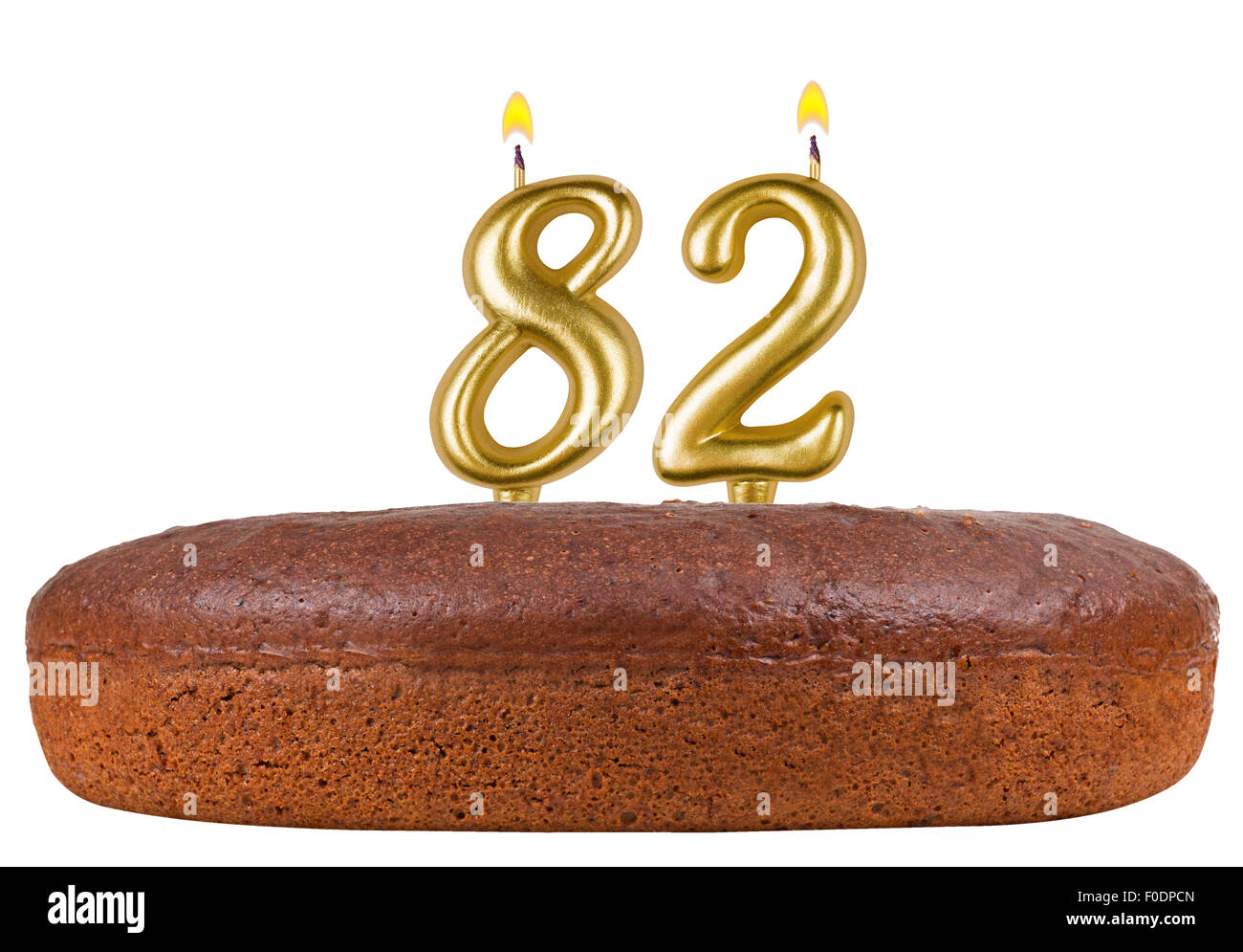 birthday cake candles number 82 isolated Stock Photo - Alamy
