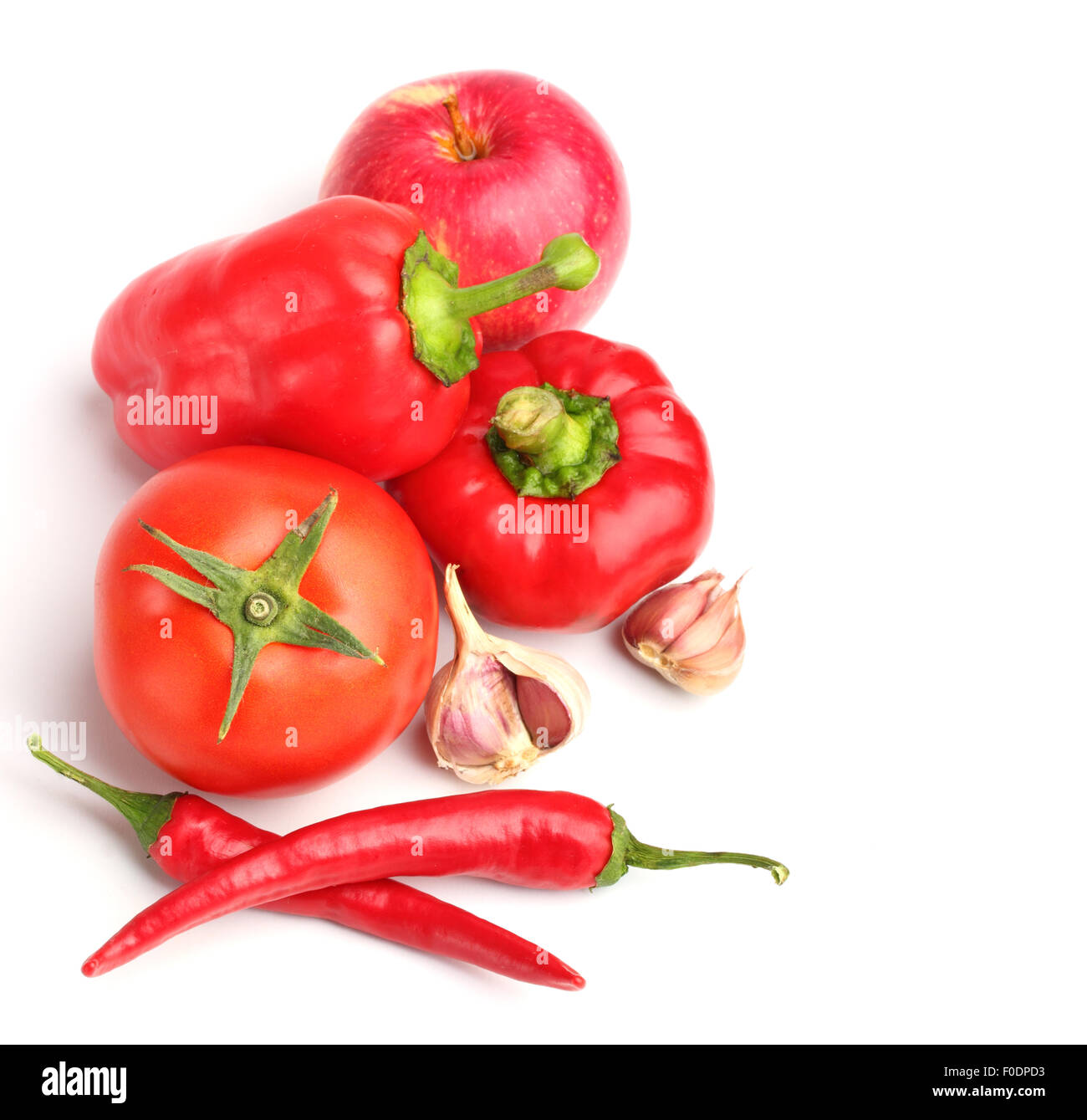 tomato, peppers, chili and apple Stock Photo - Alamy