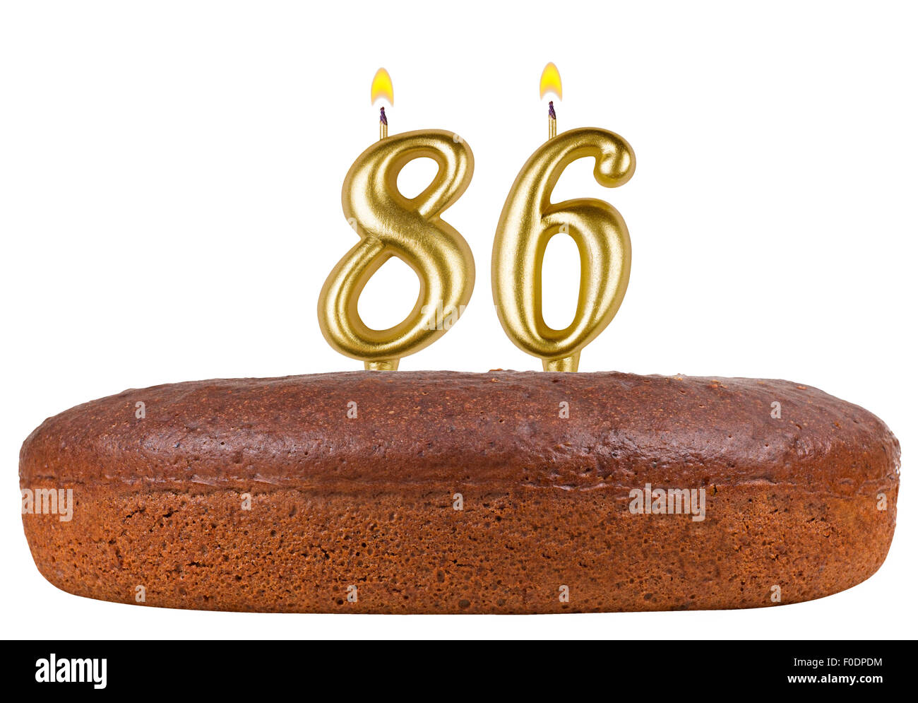 birthday cake candles number 86 isolated Stock Photo - Alamy