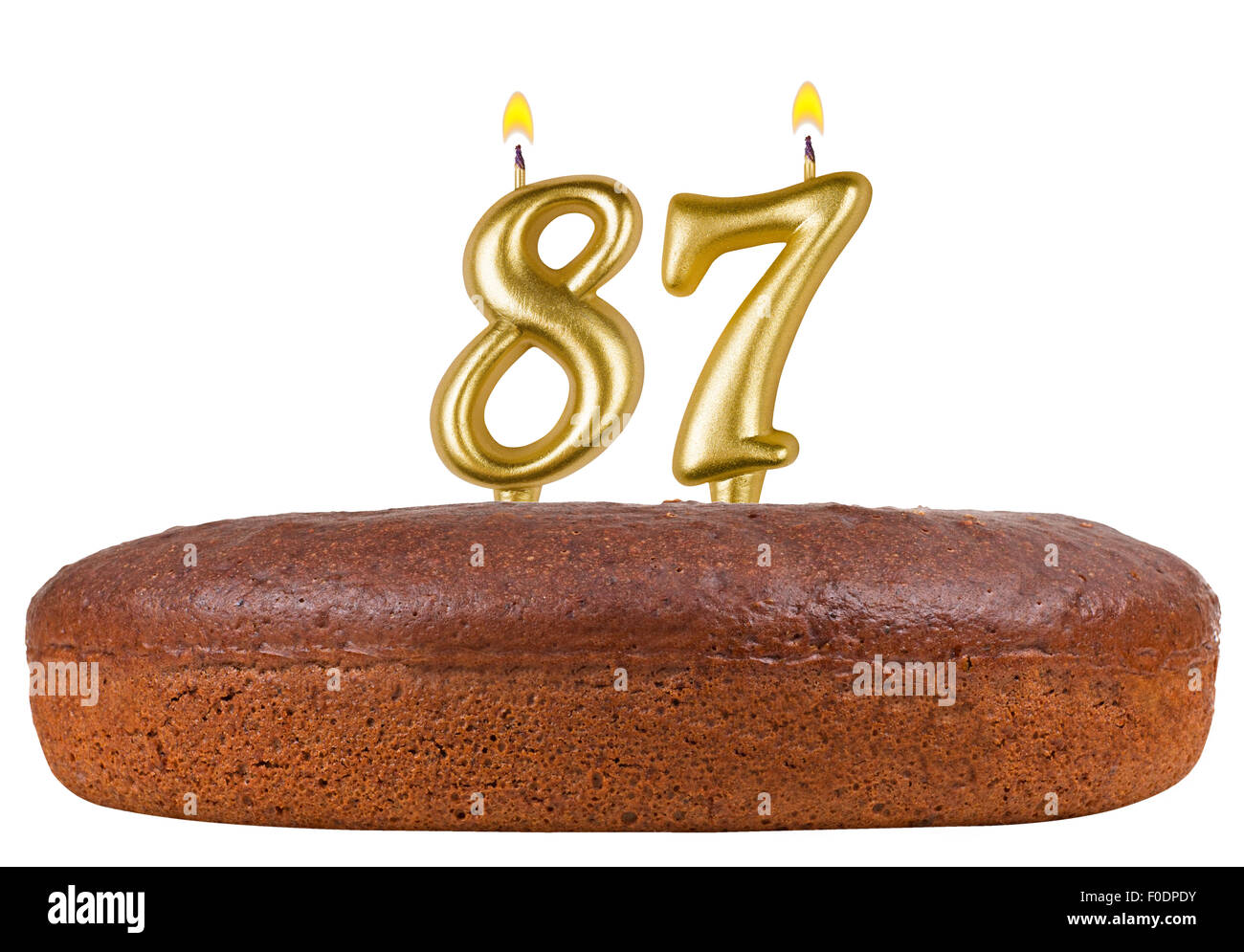 birthday cake candles number 87 isolated Stock Photo - Alamy