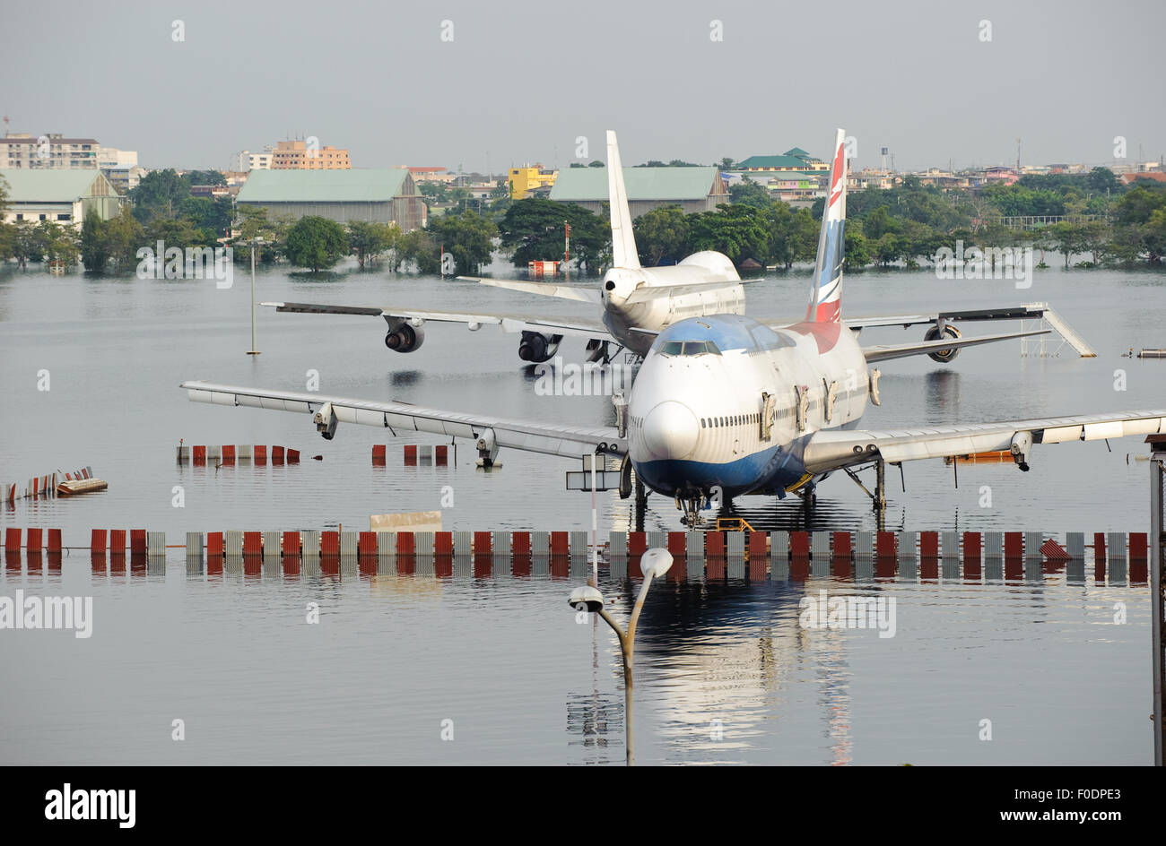 Airport fill with water during flood crisis Stock Photo - Alamy