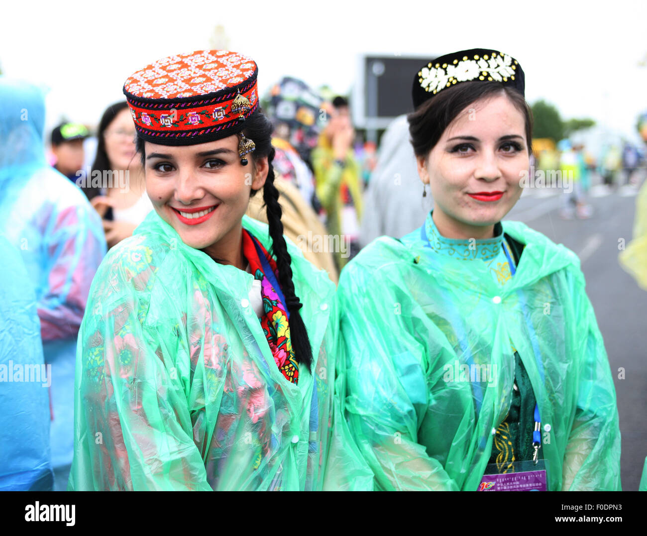 Ordos, China's Inner Mongolia Autonomous Region. 13th Aug, 2015. Women ...