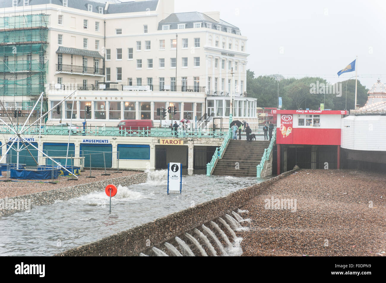 Brighton, East Sussex, 13th August 2015. UK Weather: A morning of ...