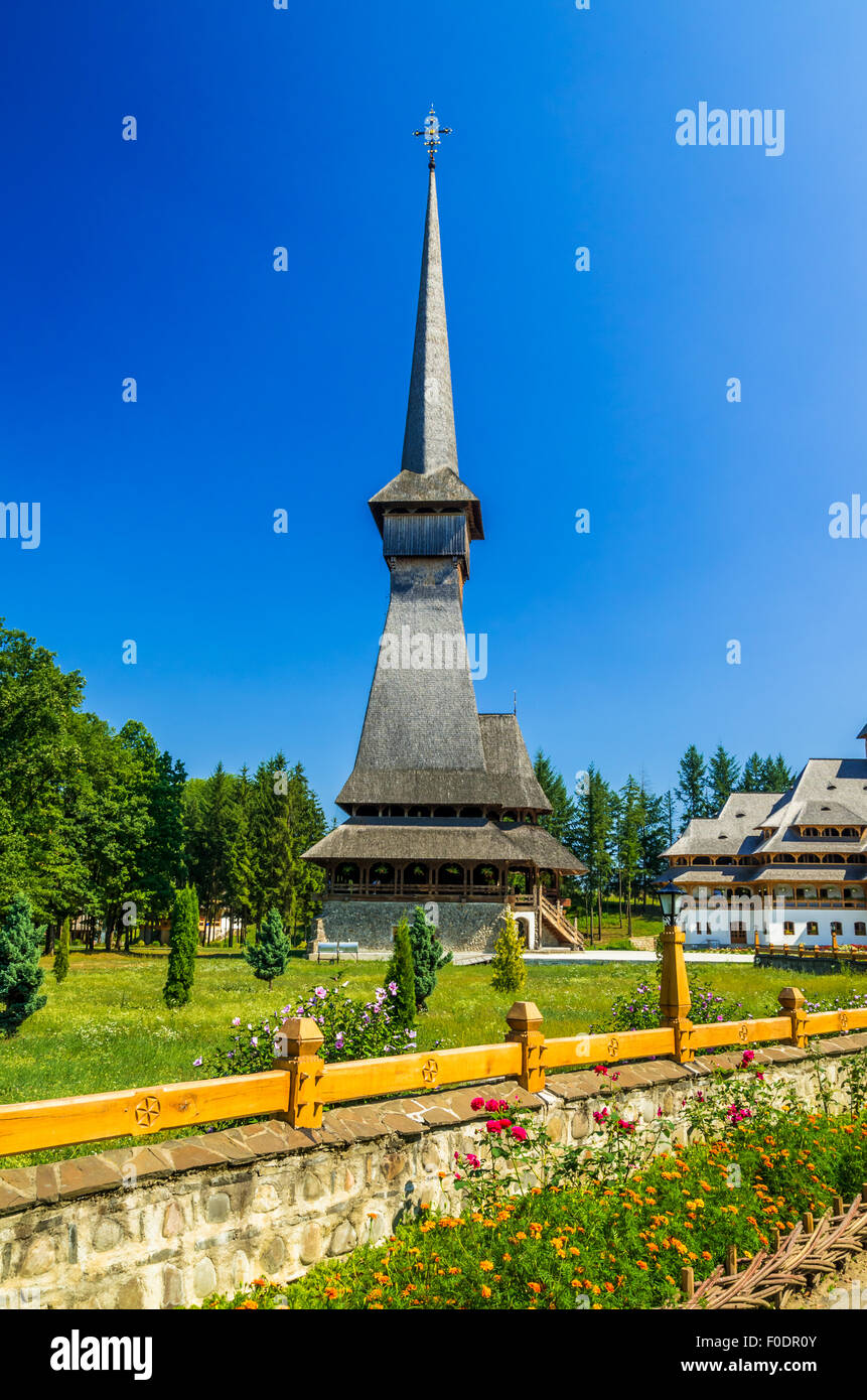 Peri monastery from Sapanta, Romania. Peri church is the highest wooden ...