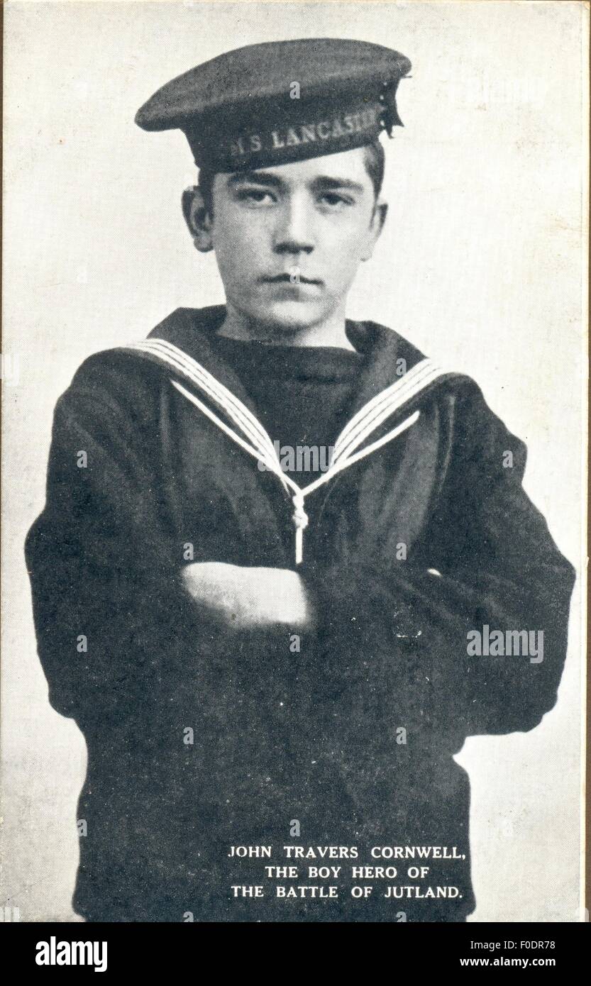 World War One postcard of John Travers Cornwell VC Stock Photo - Alamy