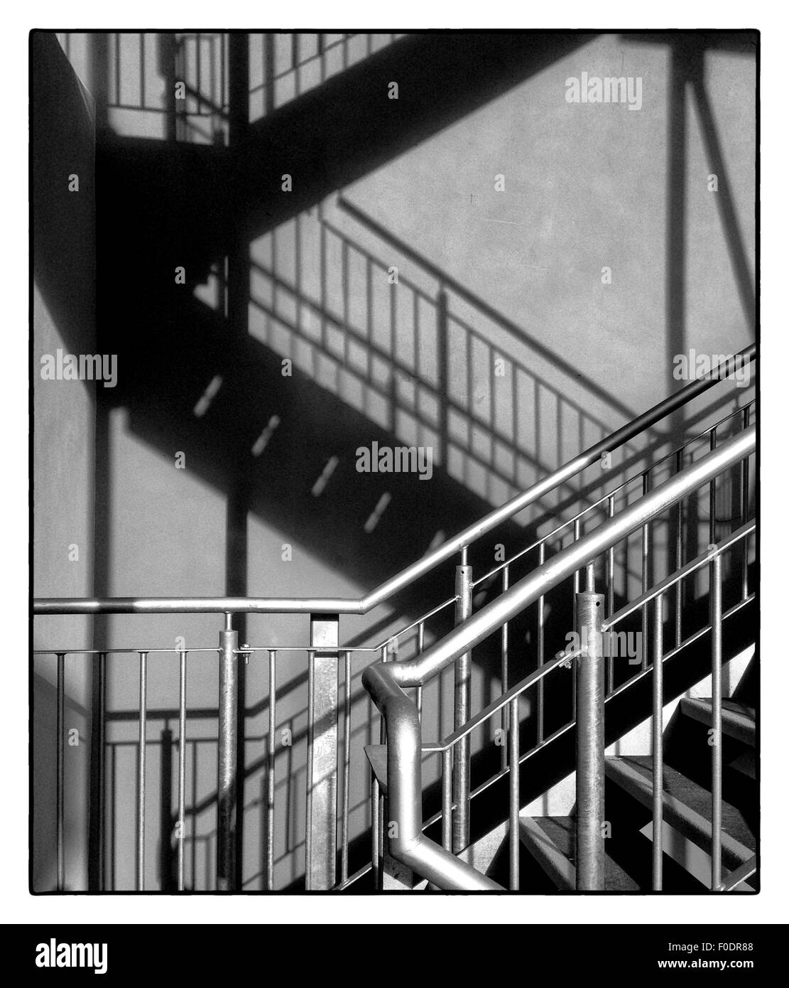 Black fire escape Black and White Stock Photos & Images - Alamy