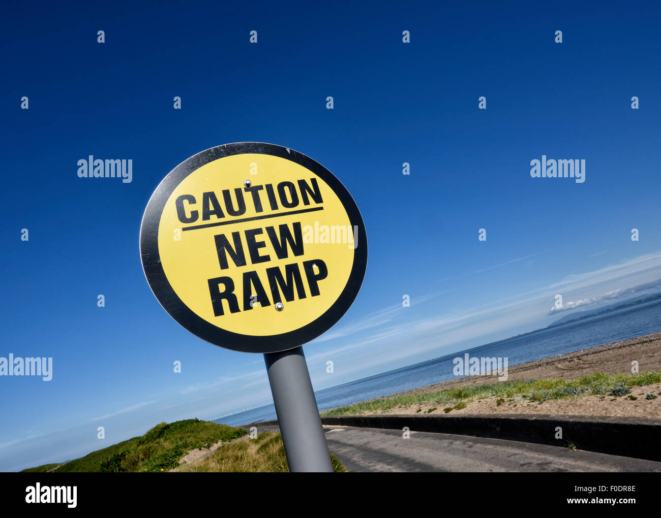 Caution new ramp signs hi-res stock photography and images - Alamy