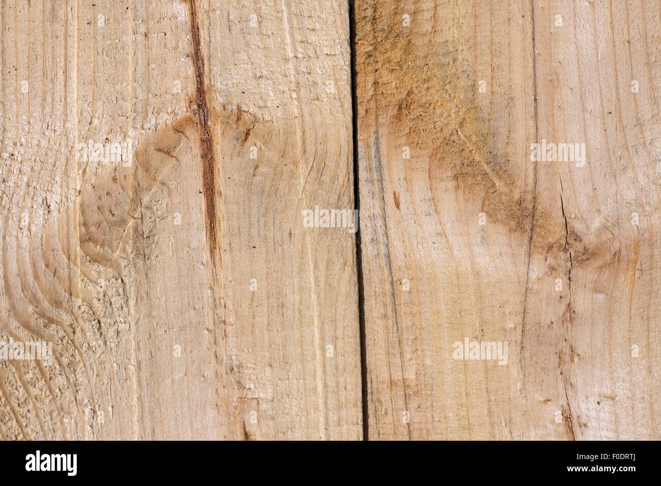 Planed wooden boards surface texture with branches close up background ...