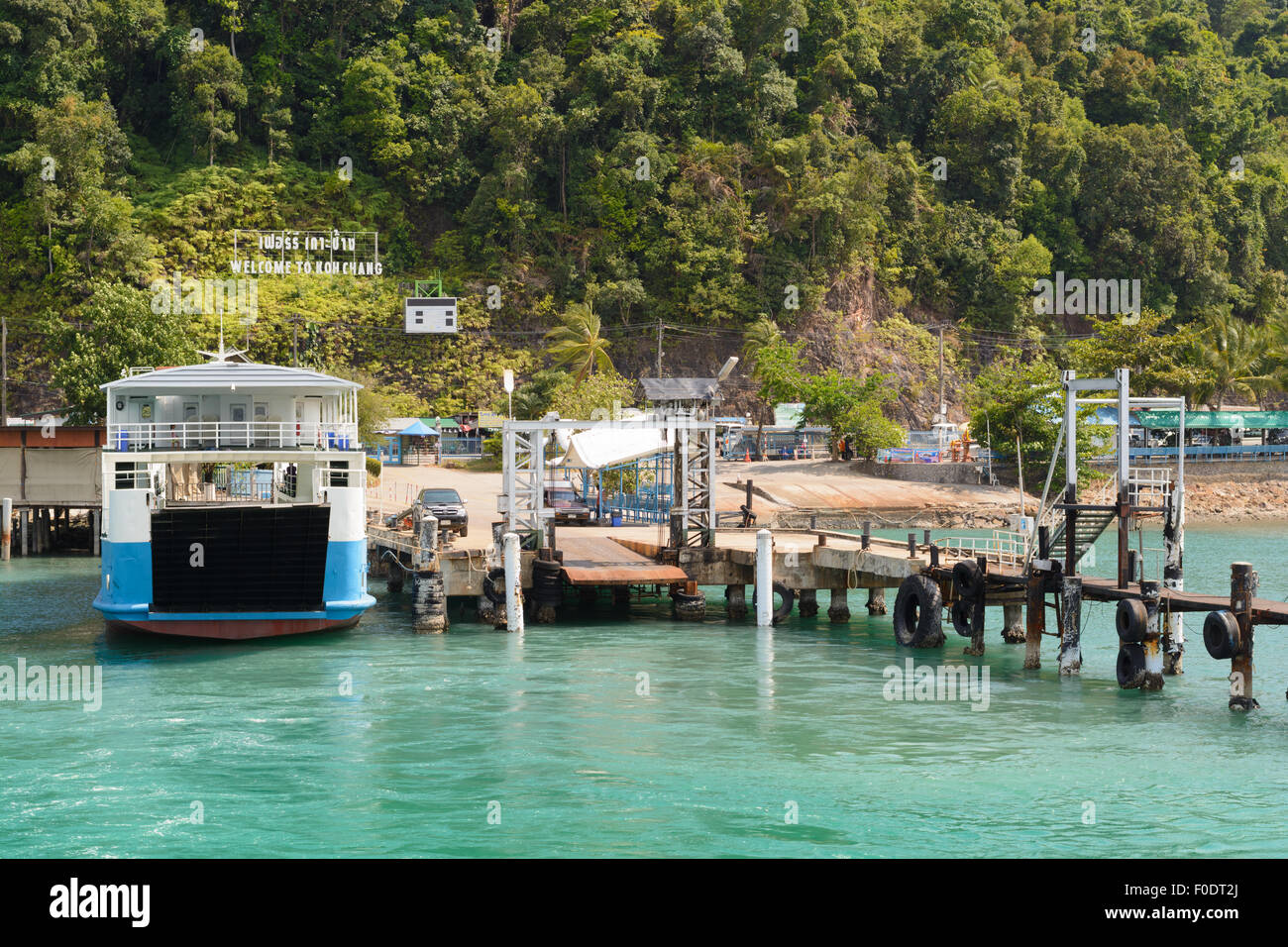 Trat, Thailand-April 29 :Port ferry boat Koh Chang Island on April 29 ...