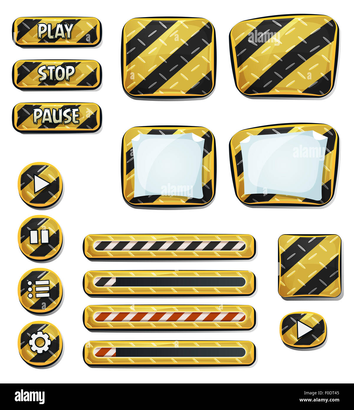 Illustration of a set of various cartoon design ui emergency and ...