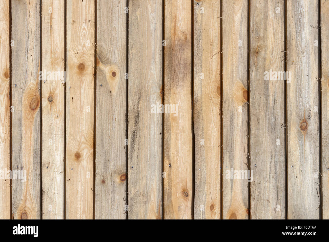 Planed wooden boards surface texture with branches close up background ...