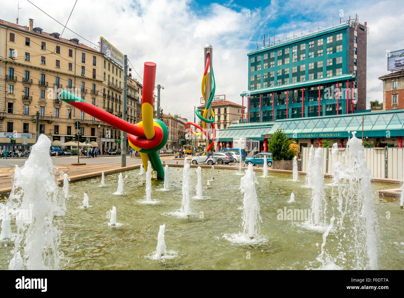 Ago, Filo E Nodo. Needle, Thread and Knot sculpture. Piazza Cadorna ...