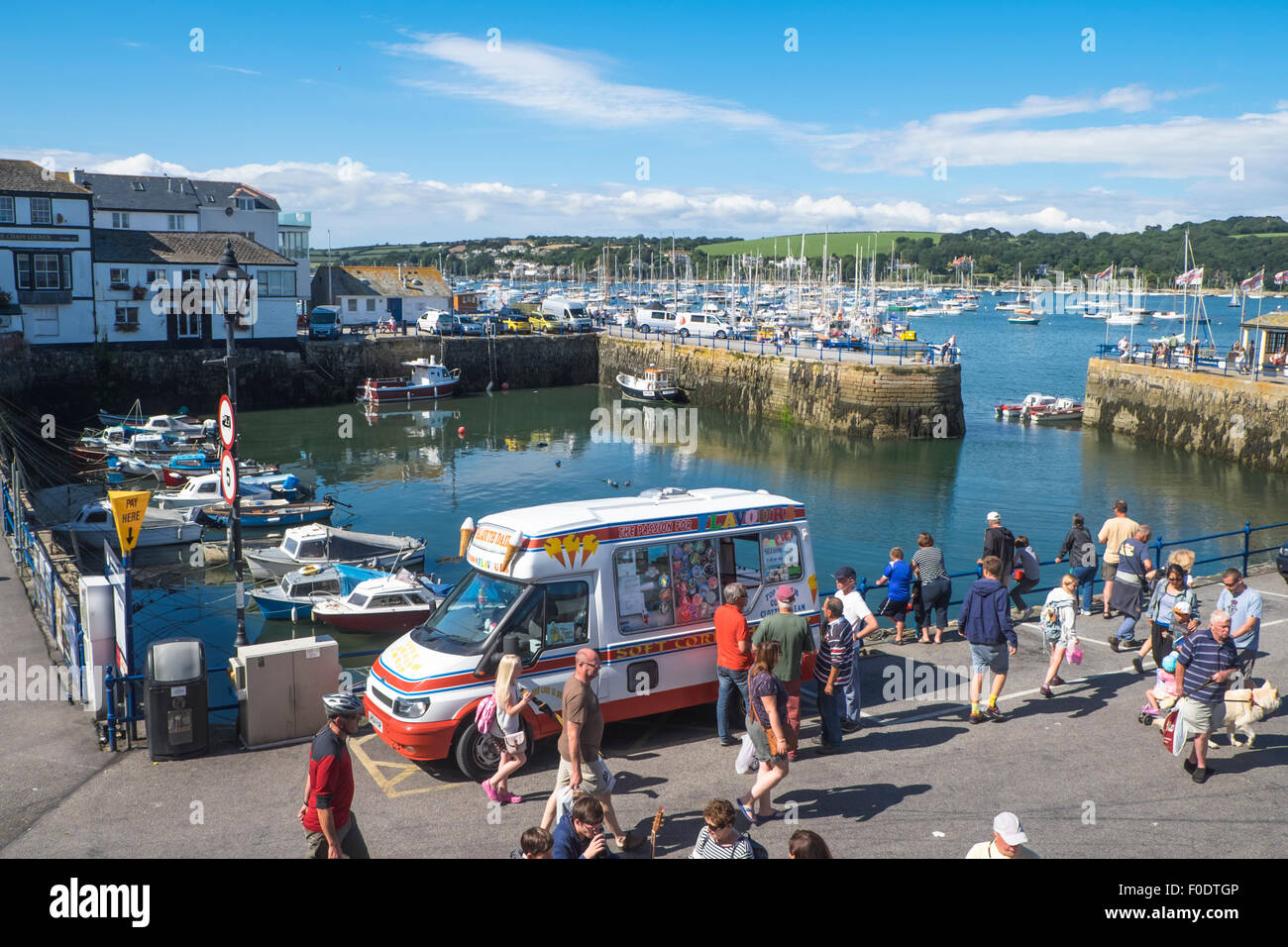 Falmouth a town and Port in Cornwall England UK Custom House Quay Stock ...