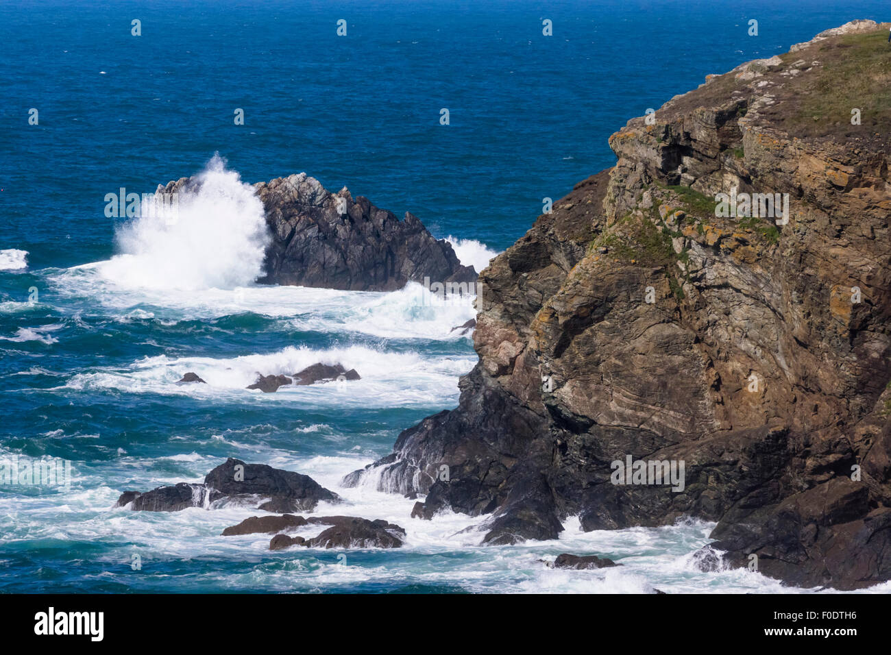 The rocks around Old Lizard Head Lizard Point Cornwall England UK Stock ...