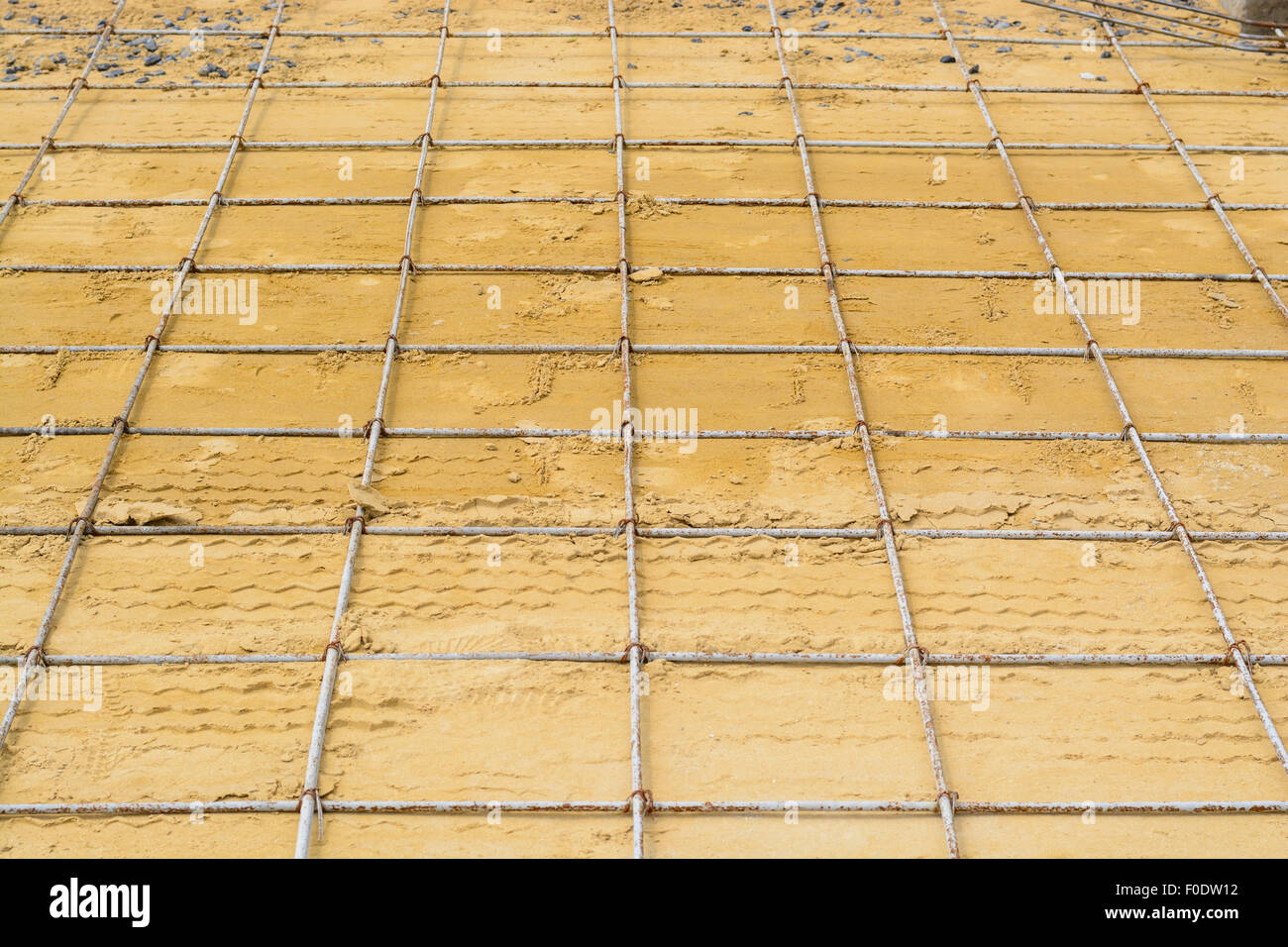 Mesh steel rod for construction reinforcement before pouring concrete ...