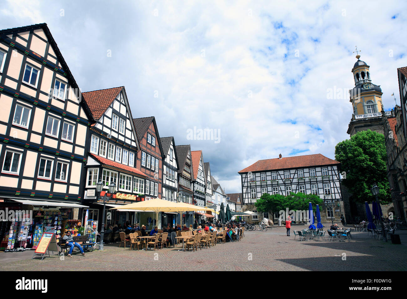 old town building at marketplace. rinteln, lower saxony, germany ...