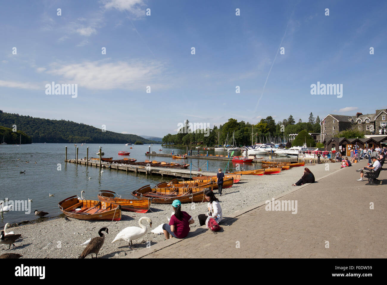 Bowness Bay on Lake Windermere, Cumbria, UK. 13th August, 2015. UK ...