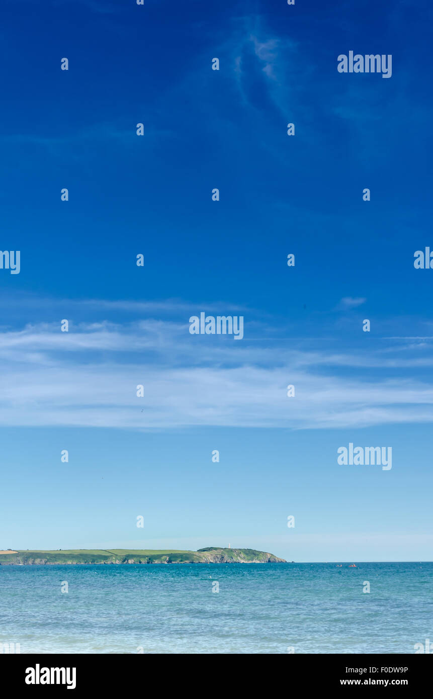 St Austell Bay seascape view from Charlestown Cornwall UK. Perfect ...