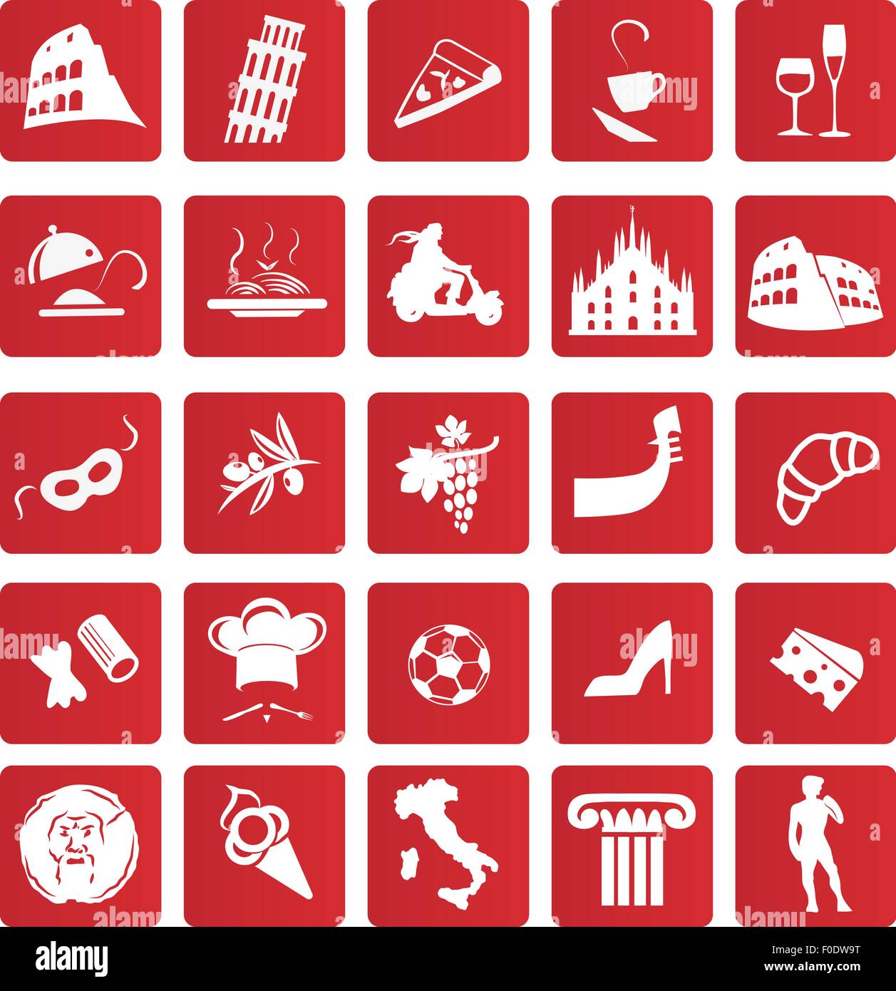 Set italian pasta on Stock Vector Images - Alamy