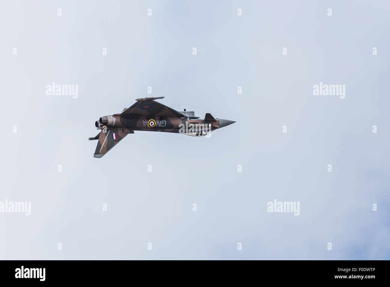 RAF Typhoon display performing at the 2015 Blackpool airshow in WW2 ...