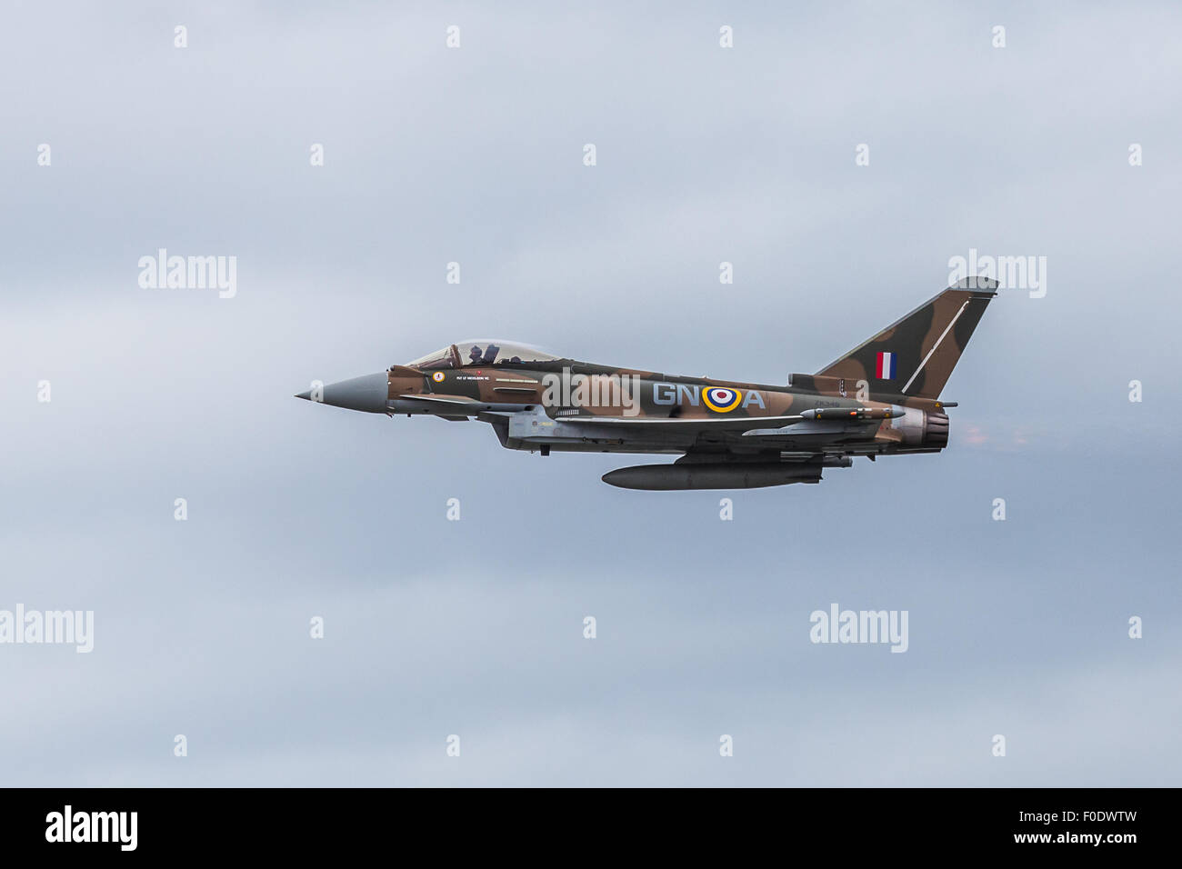 RAF Typhoon display performing at the 2015 Blackpool airshow in WW2 ...