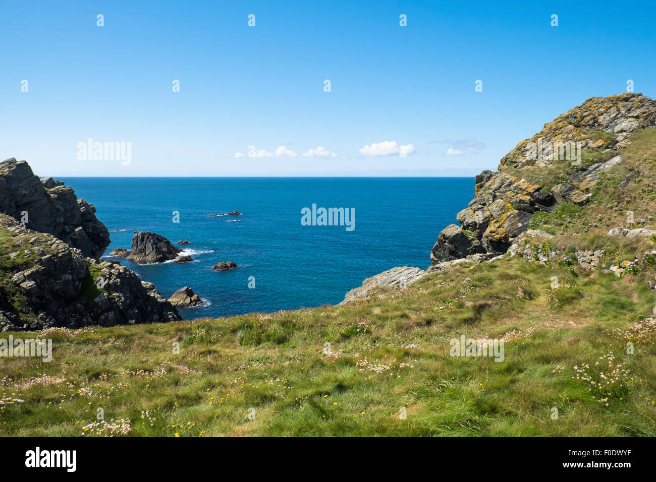 Around Lizard Point Cornwall England UK Stock Photo - Alamy