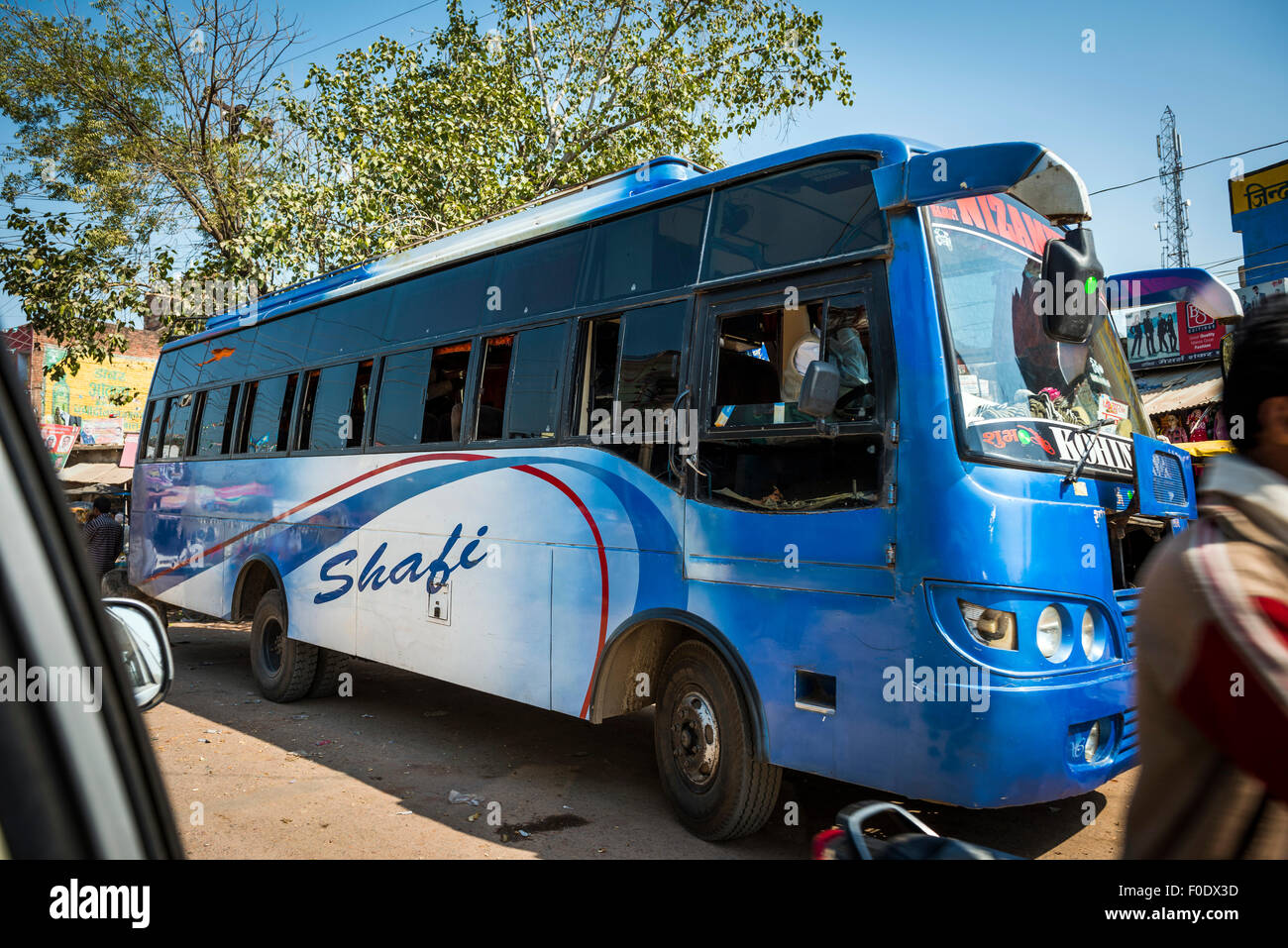 Bus in indian village hi-res stock photography and images - Alamy