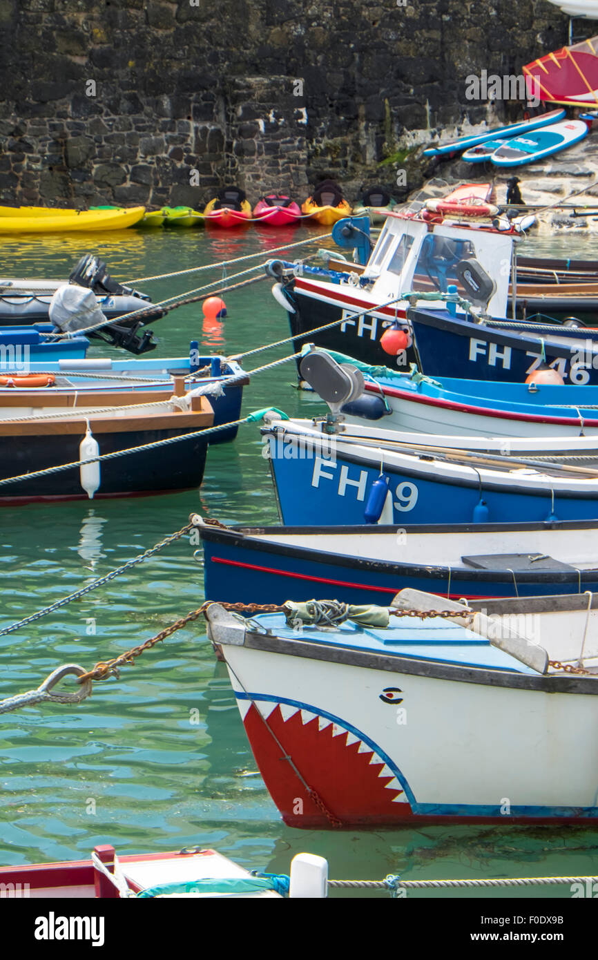Coverack a fishing village on the Lizard Peninsula Cornwall England UK ...