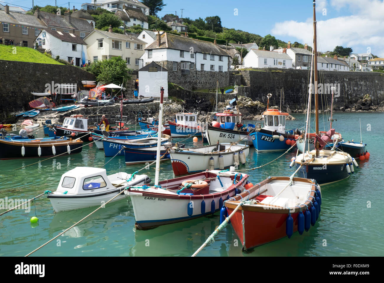 Coverack a fishing village on the Lizard Peninsula Cornwall England UK ...
