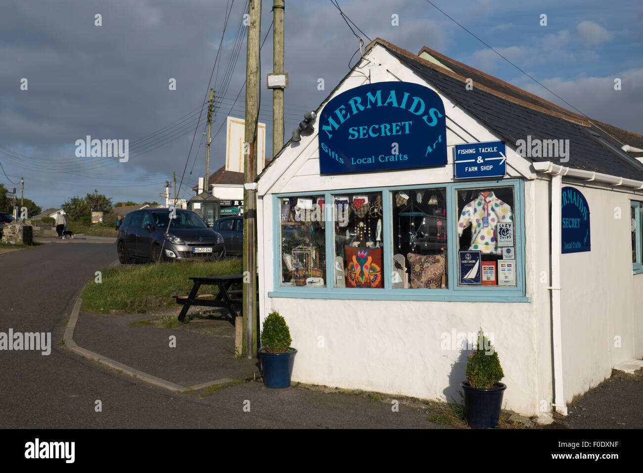 Lizard Village Cornwall England UK Mermaids secret gift shop Stock ...
