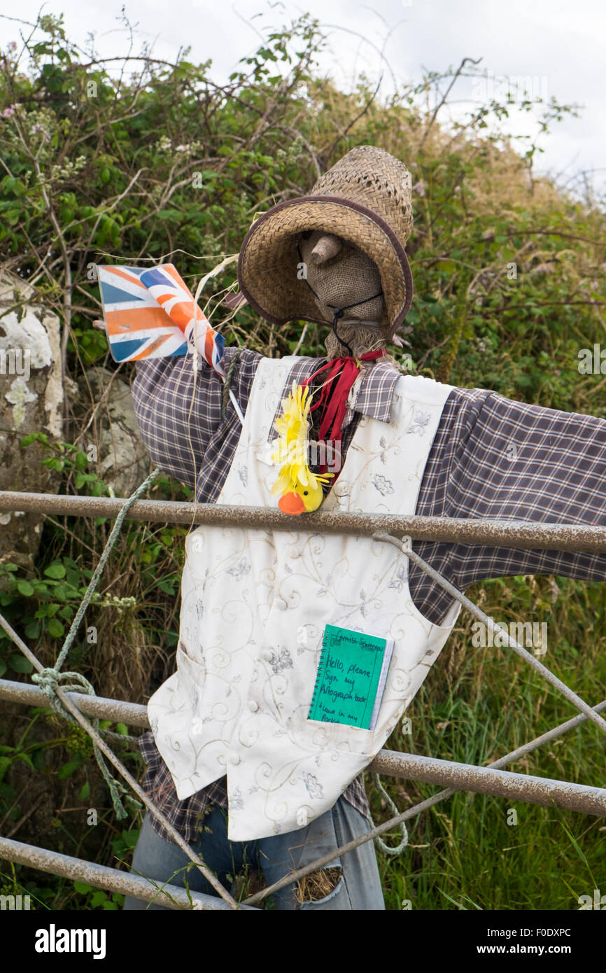 Lizard Village Cornwall England UK A Cornish Scarecrow Stock Photo - Alamy