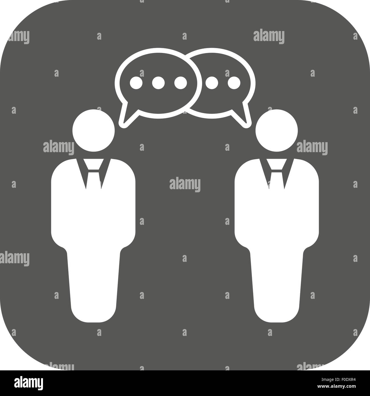The negotiations icon. Debate and dialog, discussion, conversations ...
