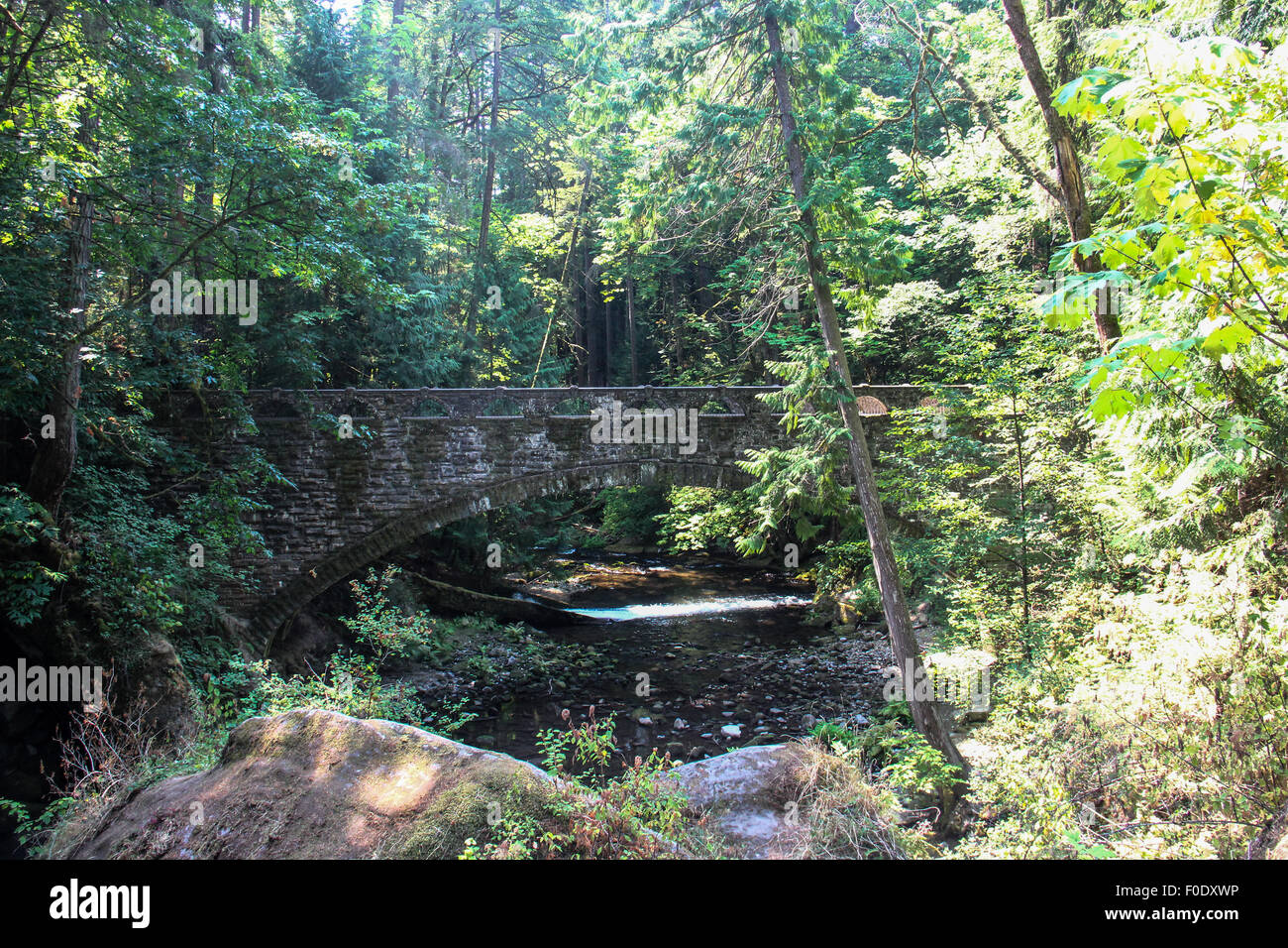 Whatcom Falls Bridge Stock Photo - Alamy