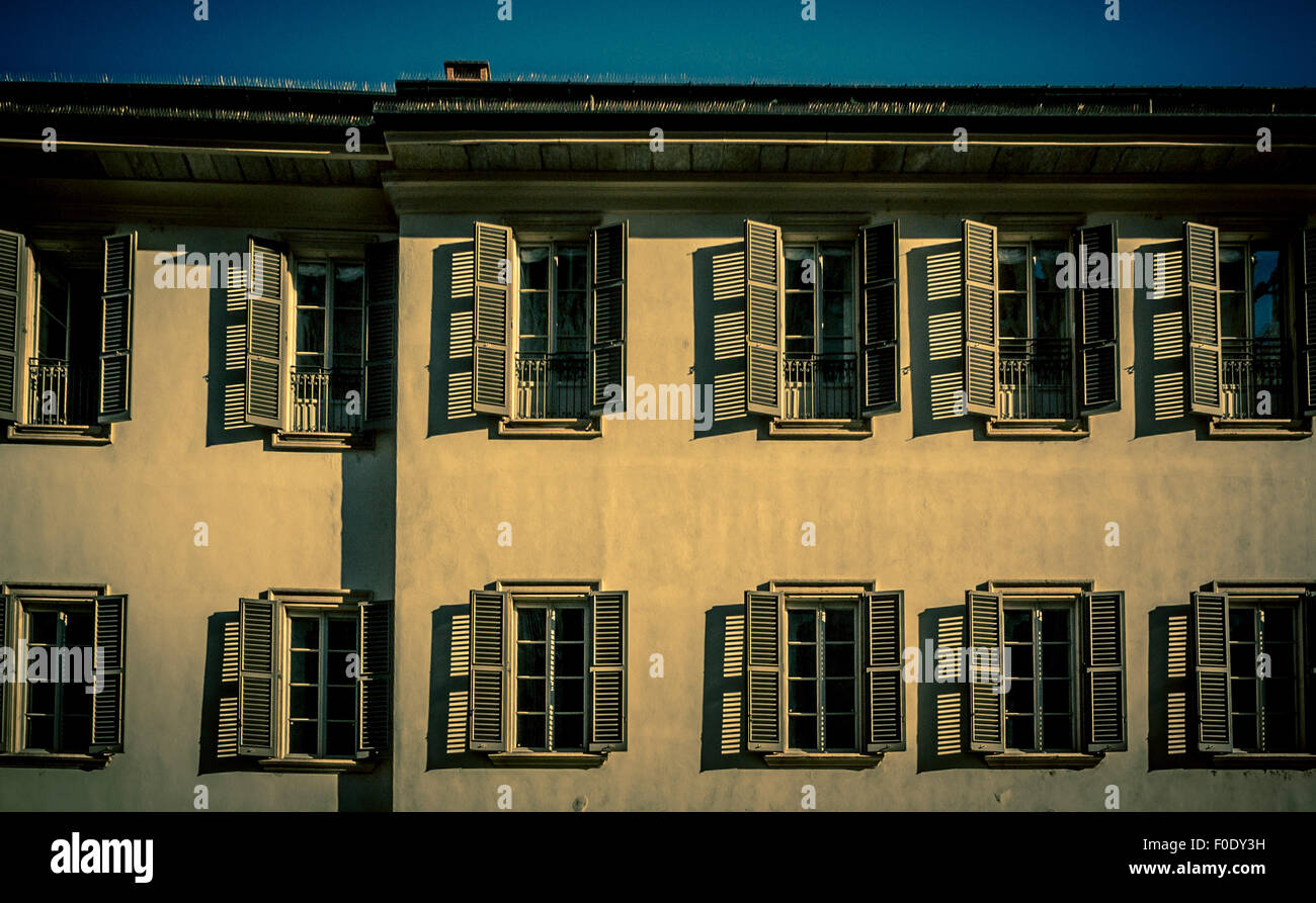 Lit wooden building hi-res stock photography and images - Alamy