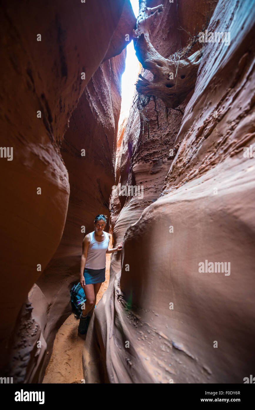 Spooky Gulch Short Canyon Grand Staircase-Escalante Stock Photo - Alamy